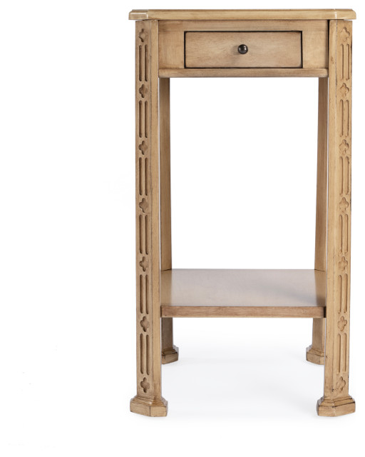 Moyer Wood Side Table With Storage - Traditional - Side Tables And End ...
