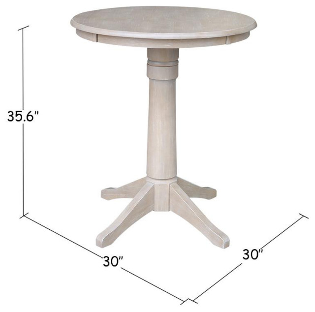 Round Top Pedestal Table - Farmhouse - Indoor Pub And Bistro Tables ...