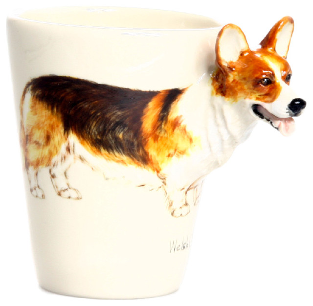 Welsh Corgi 3D Ceramic Mug - Eclectic - Mugs - by Blue Witch Ceramics ...