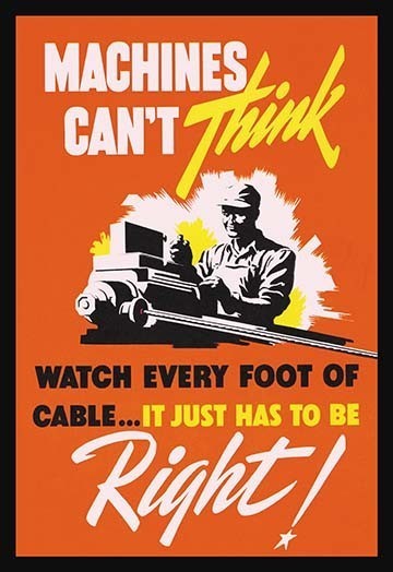 Machine's Can't Think, 12" x 18" - Traditional - Prints And Posters ...