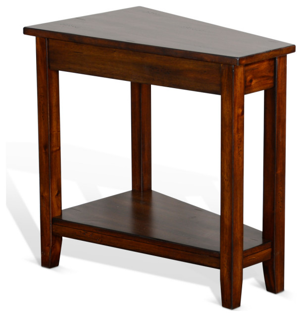 Narrow Wooden Santa Fe Chair Side Table - Transitional - Side Tables ...