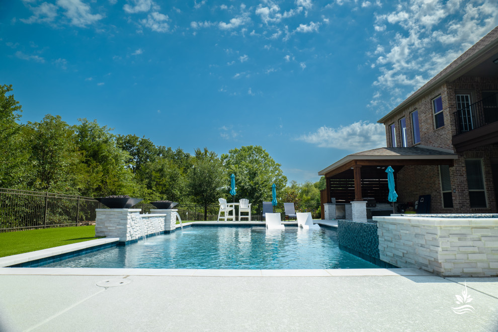 Luxe design in luxury outdoor living | BUK2101 - Modern - Pool - Dallas ...
