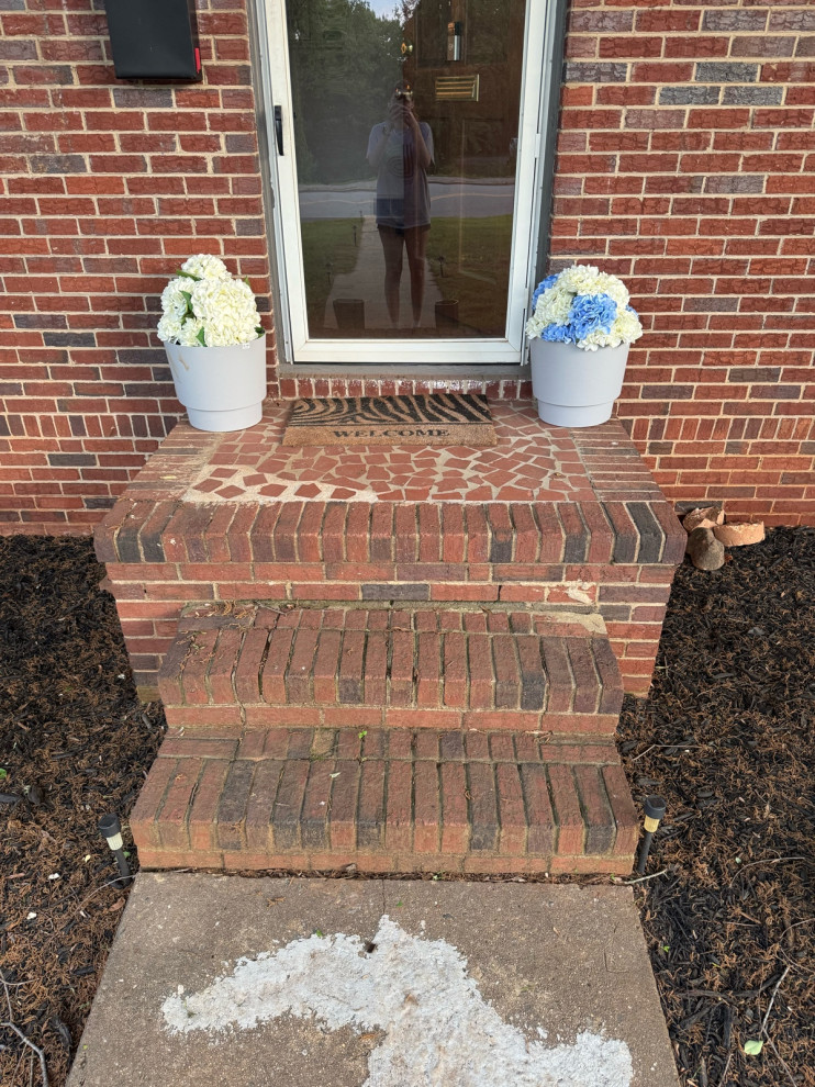 Building deck steps over existing brick steps | Houzz Forum