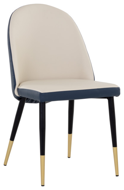 Kline Dining Chair Dillon Cream / Dillon Thunder - Midcentury - Dining ...
