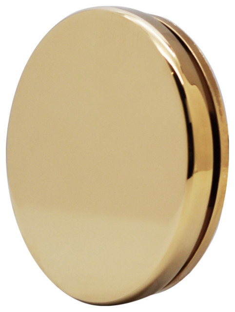 Floating No-Hole Overflow Faceplate In Polished Brass - Contemporary ...