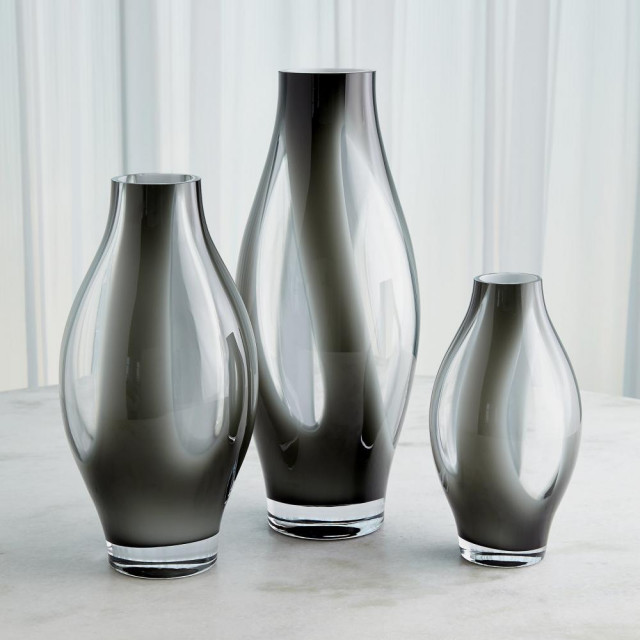 Fly Through Medium Gray Vase - Contemporary - Vases - by Lighting ...