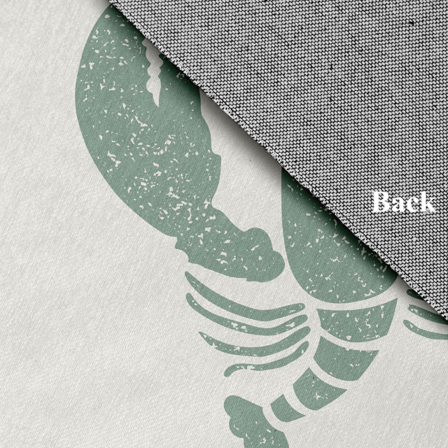 Lobster Nautical Chenille Rug, 5' x 7' - Beach Style - Area Rugs - by E ...