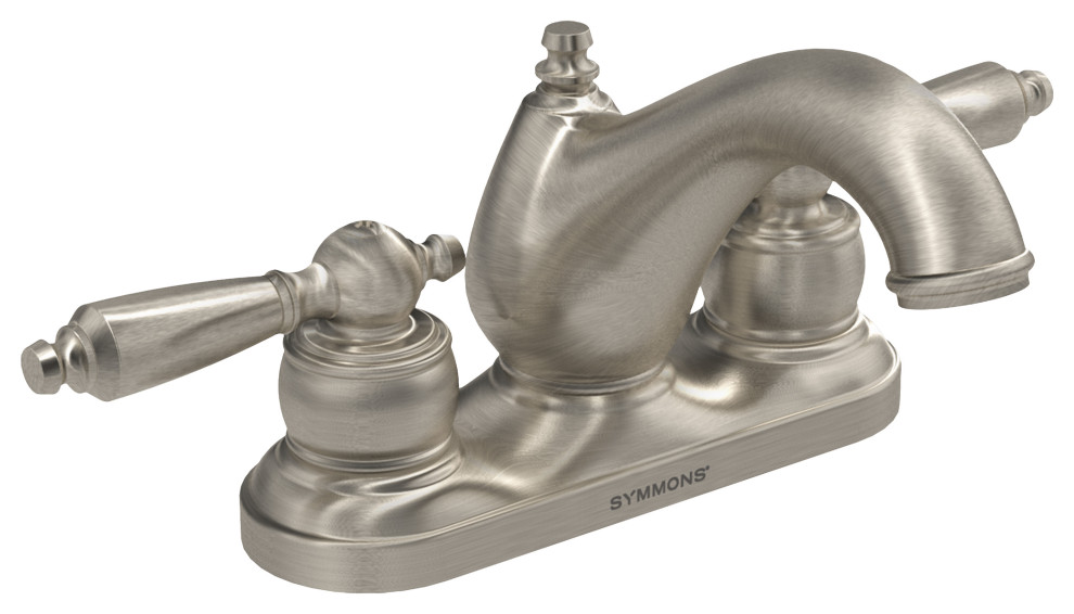 Allura 4 Inch Centerset Two Handle Bathroom Faucet with Drain Assembly ...