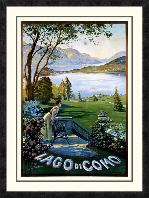 "Lago di Como" Framed Digital Print by Elio Ximenes, 18"x22", 27"x36 ...