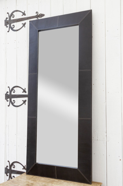 Tall Thai Embossed Leather Mirror - Transitional - Floor Mirrors - by ...