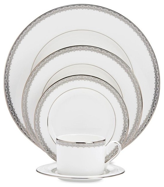 Lenox Lace Couture Bone China 5 Piece Dinnerware Place Setting ...
