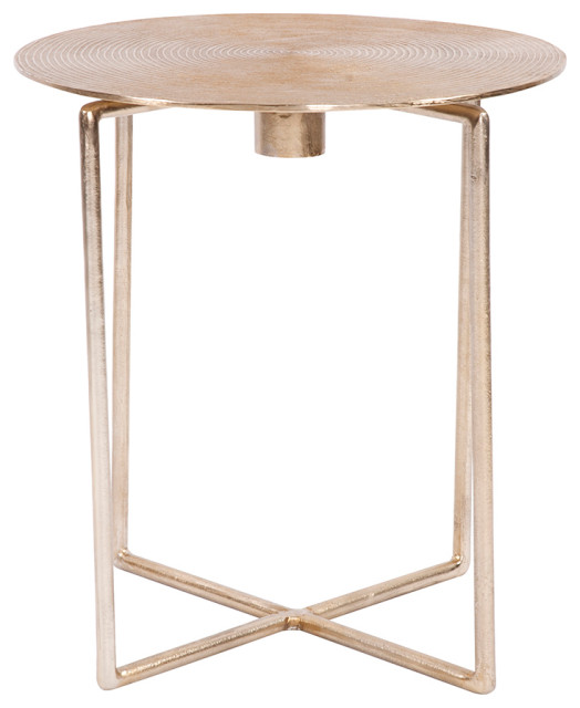 Howard Elliott Raw Gold Spiral Top Accent Table - Contemporary - Side ...