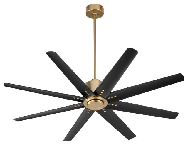 56 Inch 8 Blade Ceiling Fan-Aged Brass Finish - Ceiling Fans - 766-BEL ...