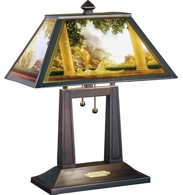 20"H Maxfield Parrish Daybreak Porcelain Lithophane Table Lamp ...