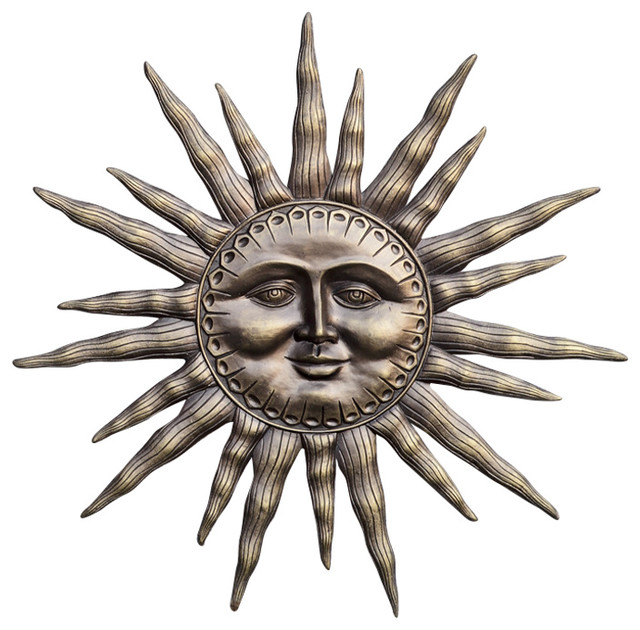 Dawn's Light 32 Inch Diameter Aluminum Sun Wall Plaque, One Size ...