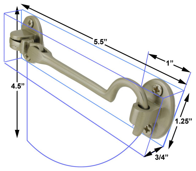 Chrome Polished Solid Brass Swivel Pivot Style Cabin Eyelet Latches 4 ...