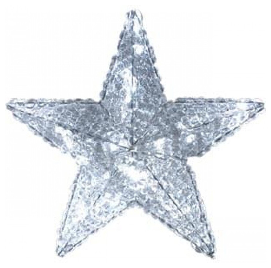 Clear Crystal Star LED Tree Topper - Contemporary - Christmas Ornaments ...