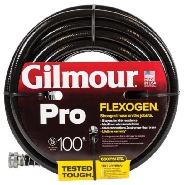 Gilmour Flexogen Water Hose, 5/8"x100', 650 Psi Burst - Contemporary ...