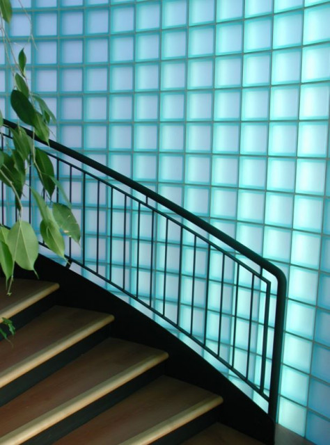 Seves Glass Block - Modern - Staircase - Cleveland - by Seves Glass ...