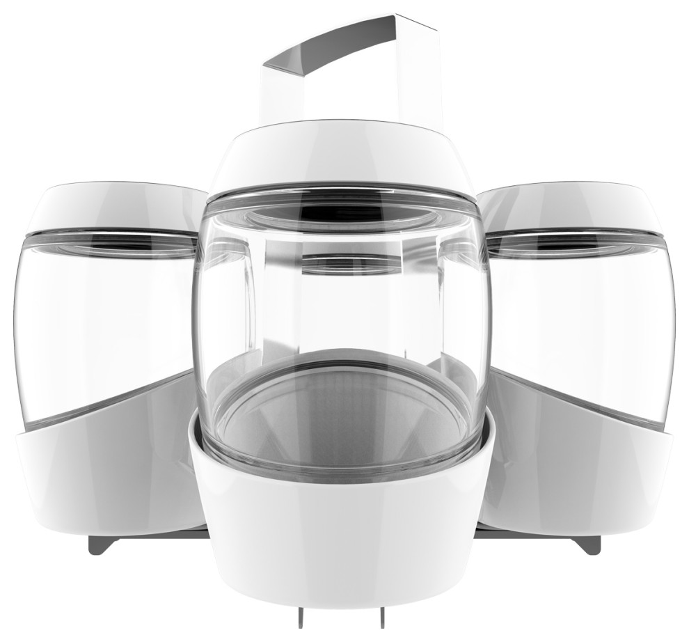 Mortier Pilon 4 Jar Canning Set with Rack - Contemporary - Spice Jars ...