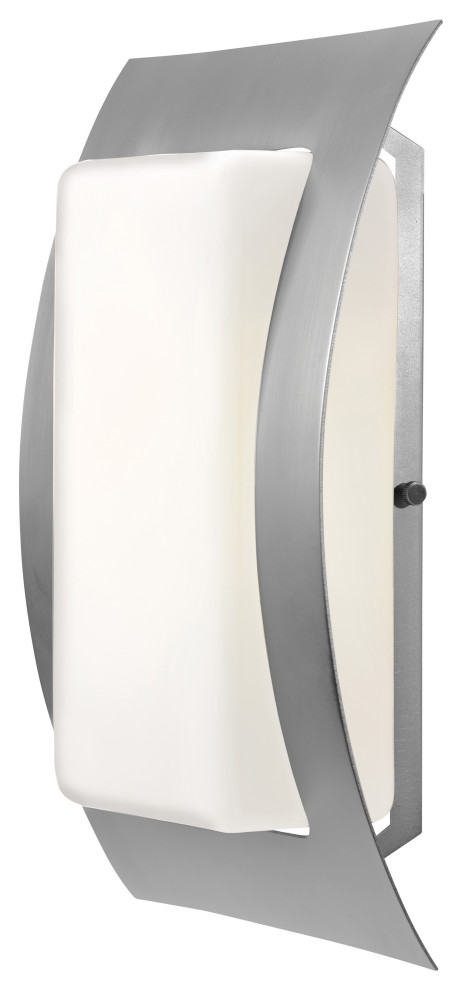 Eclipse Wet Location LED Wall Fixture, Satin Finish, Opal Glass ...