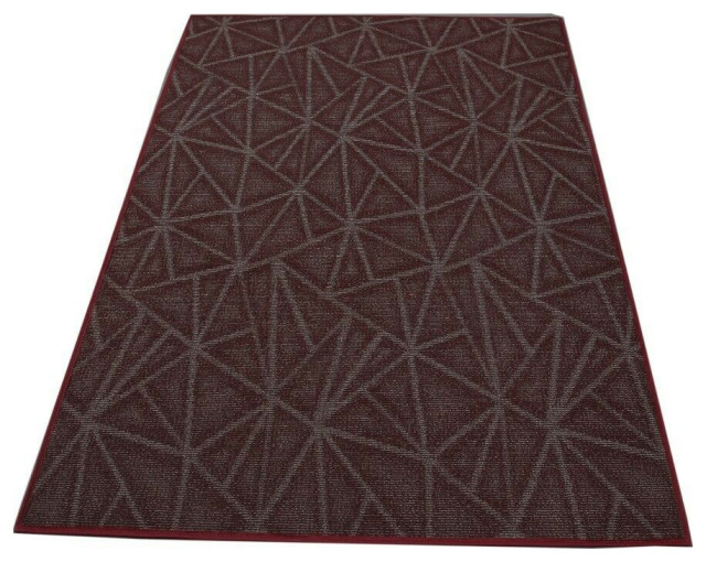 Furnish My Place Burgundy Solid Color Rug Made In Usa, 3' x 40' Oval ...