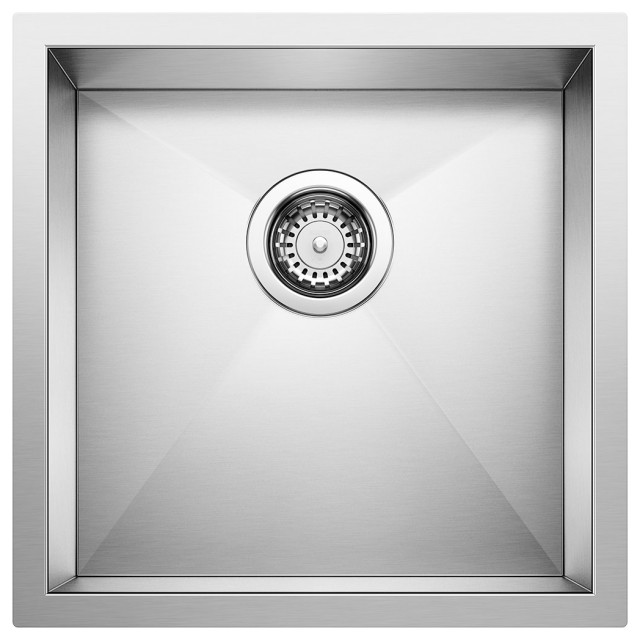 Blanco 443049 Quatrus 17" Undermount Single Basin Stainless Steel - Bar ...