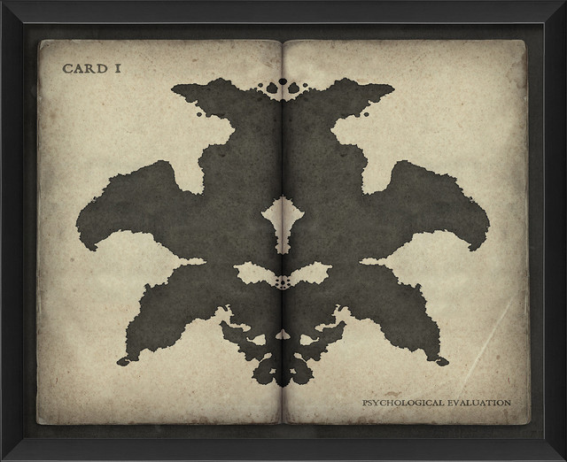 Ink Blot Card 1 Framed Print, Large - Traditional - Prints And Posters ...