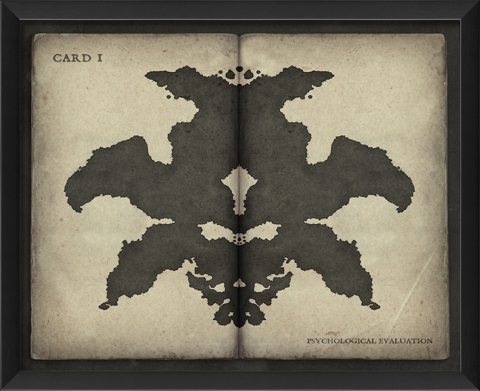 Ink Blot Card 1 Framed Print, Large - Traditional - Prints And Posters ...