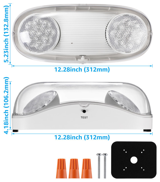 12-Pack Outdoor LED Emergency Lights with Battery Backup, UL Listed ...
