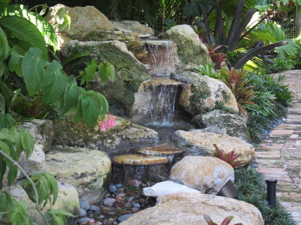 Small Florida Cap Rock Waterfall - Tropical - Landscape - Miami - by ...
