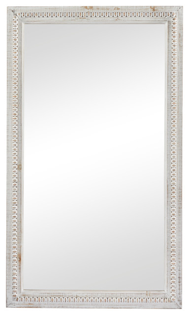 Modern White Wood Wall Mirror 563035 - Farmhouse - Wall Mirrors - by ...