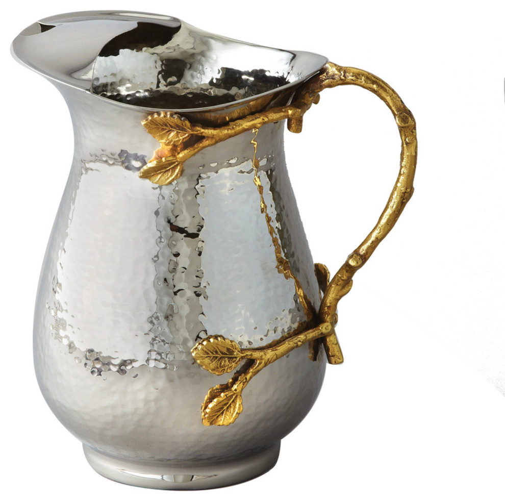 Leeber Golden Vine Hammered Pitcher, 7.5" - Contemporary - Pitchers ...