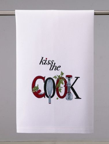 Kiss The Cook Kitchen Towel, 16x25" - Contemporary - Dish Towels - by ...