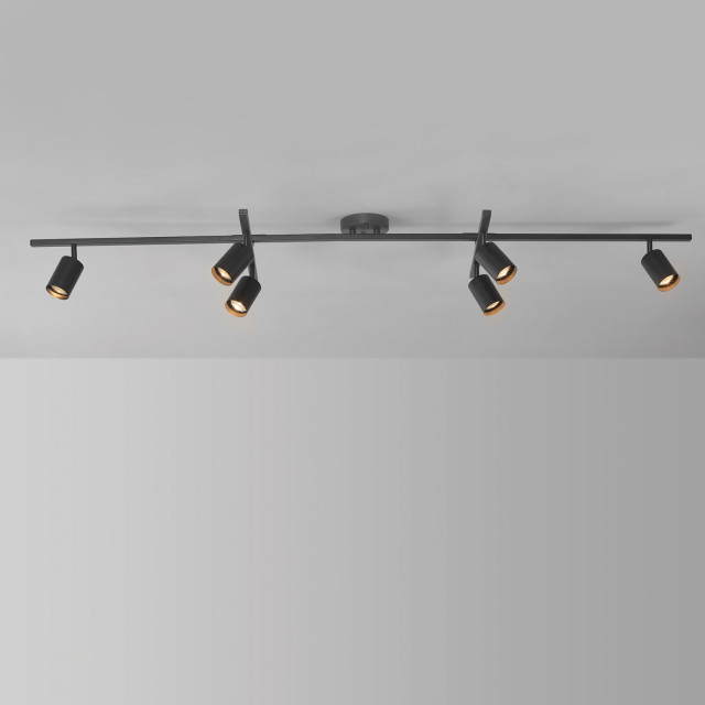 Waylon 6-Light Matte Black Track Lighting - Transitional - Track ...