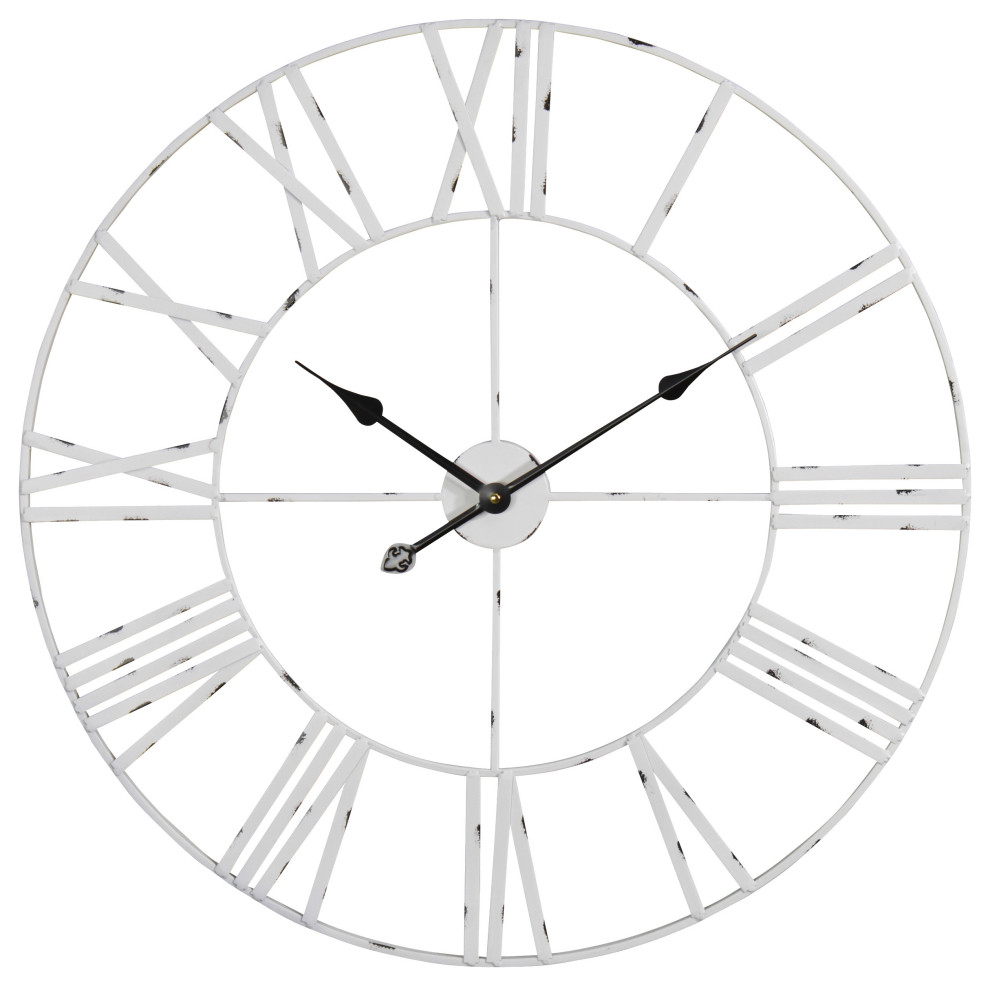 Jemina Round Metal Wall Clock - Farmhouse - Wall Clocks - by Aspire ...