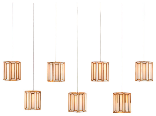 Daze Rectangular 7-Light Multi-Drop Pendant - Transitional - Pendant ...