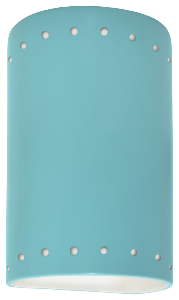 Ambiance ADA Small Cylinder With Perfs Wall Sconce, Open, Reflecting ...