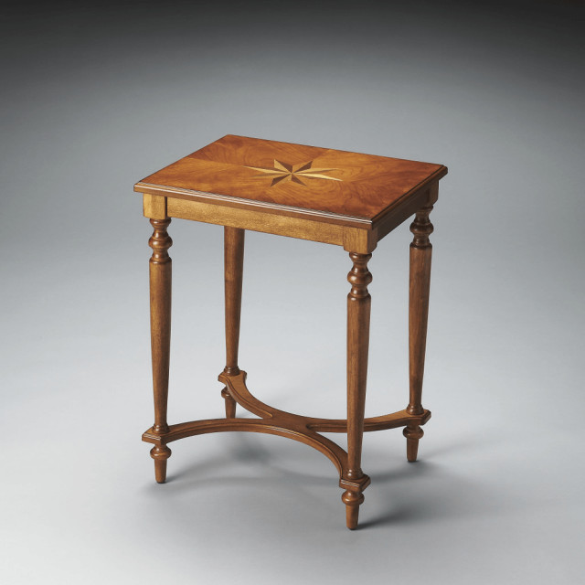 25" Medium Brown Manufactured Wood Rectangular End Table - Traditional ...