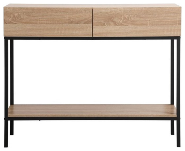 Elegant Decor Emerson 42" Metal and MDF Console Table in Black ...
