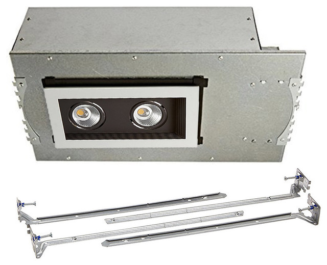 Mini Multiple LED Two-Light Housing With and-Light 2700K Flood, Black ...