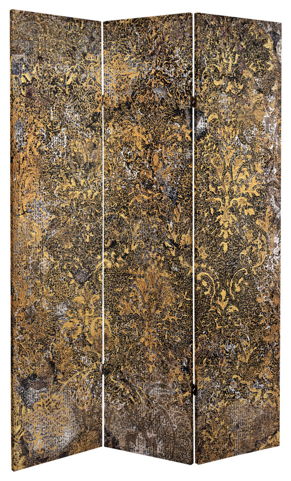 6' Tall Roots of the Earth Canvas Room Divider - Contemporary - Screens ...