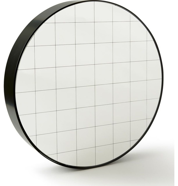 Atipico Centimetri 105 Wall Mirror, Jet Black/Black - Contemporary ...