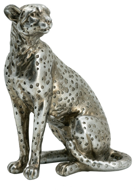 Sitting Leopard Statue Table Decor 7x4.5x8.5" - Contemporary ...