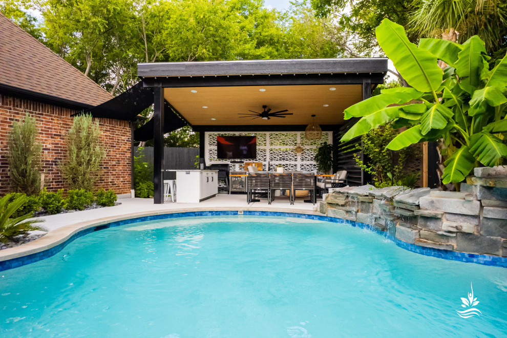 Tropical Rainforest - Asian - Swimming Pool & Hot Tub - Dallas - by ...
