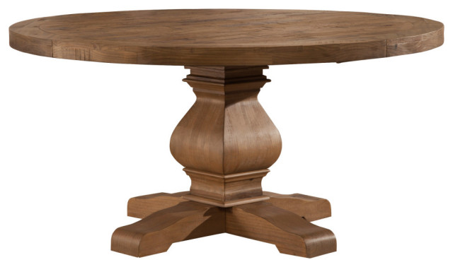 Kensington Round Solid Pine Dining Table - Traditional - Dining Tables - by Alpine Furniture ...