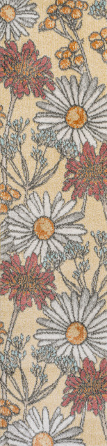 Dizi Modern Botanical Wildflower Area Rug, 2x8 - Farmhouse - Hall And ...