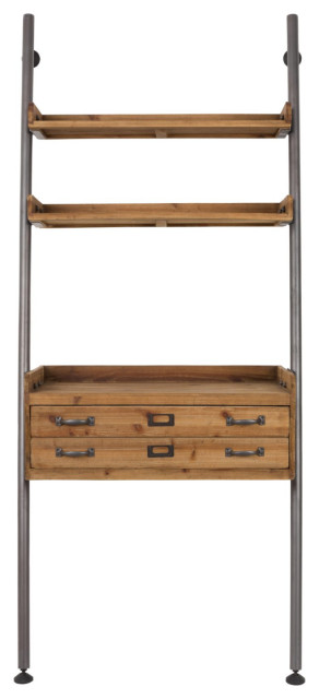 Wooden Shelf With Drawer | DF Rook - Industrial - Display And Wall ...