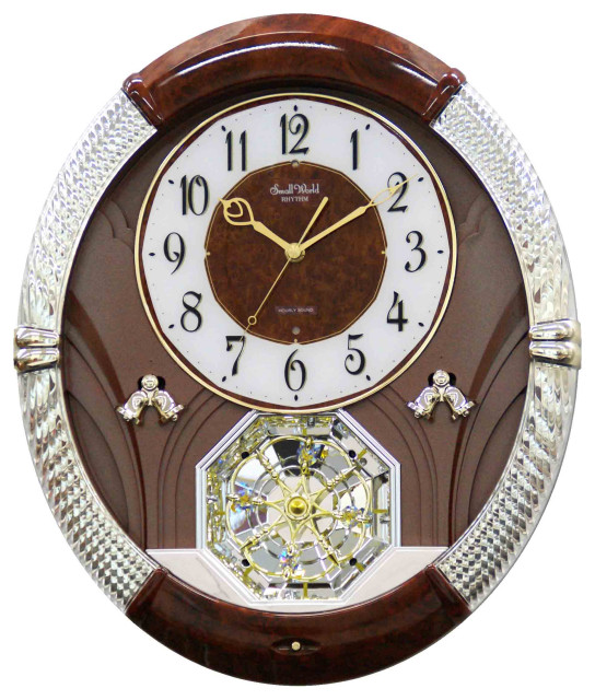 Rhythm's Joyful Moment Musical Motion Wall Clock - Traditional - Wall ...