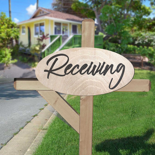 Receiving sign Shipping and receiving Business sign Wooden sign ...